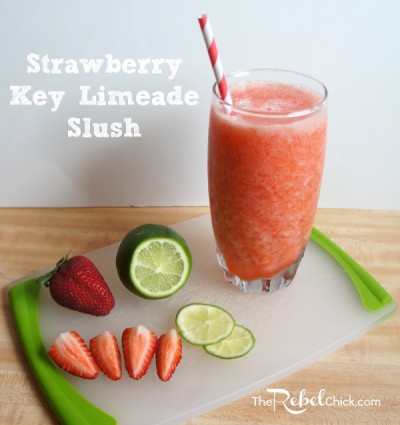Strawberry Key Limeade Slush Recipe - The Rebel Chick