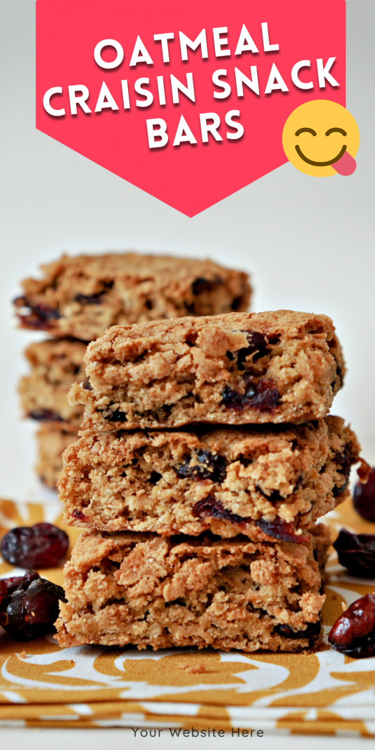 Oatmeal Craisin Snack Bars Recipe - The Rebel Chick