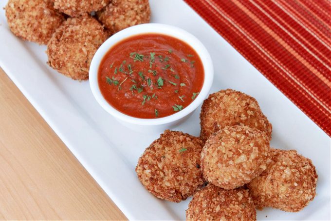 Homemade Arancini Easy Cheesy Rice Balls Recipe - Rebel Chick