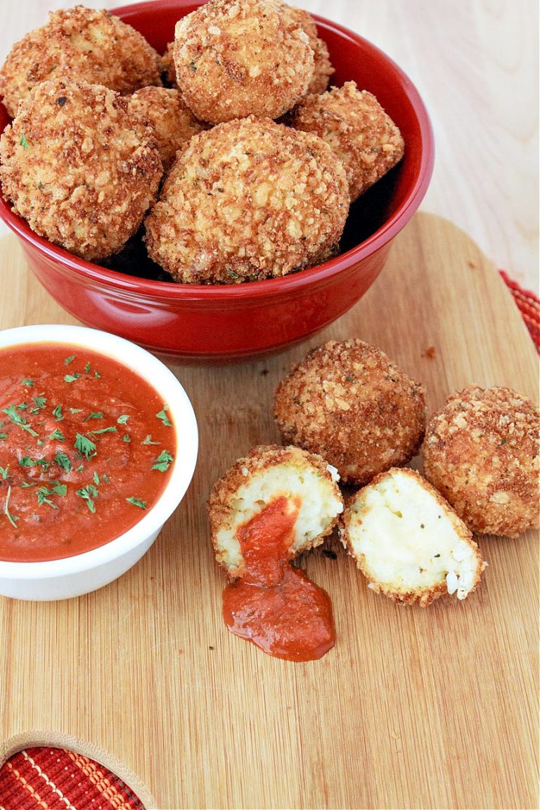 Homemade Arancini Easy Cheesy Rice Balls Recipe - Rebel Chick