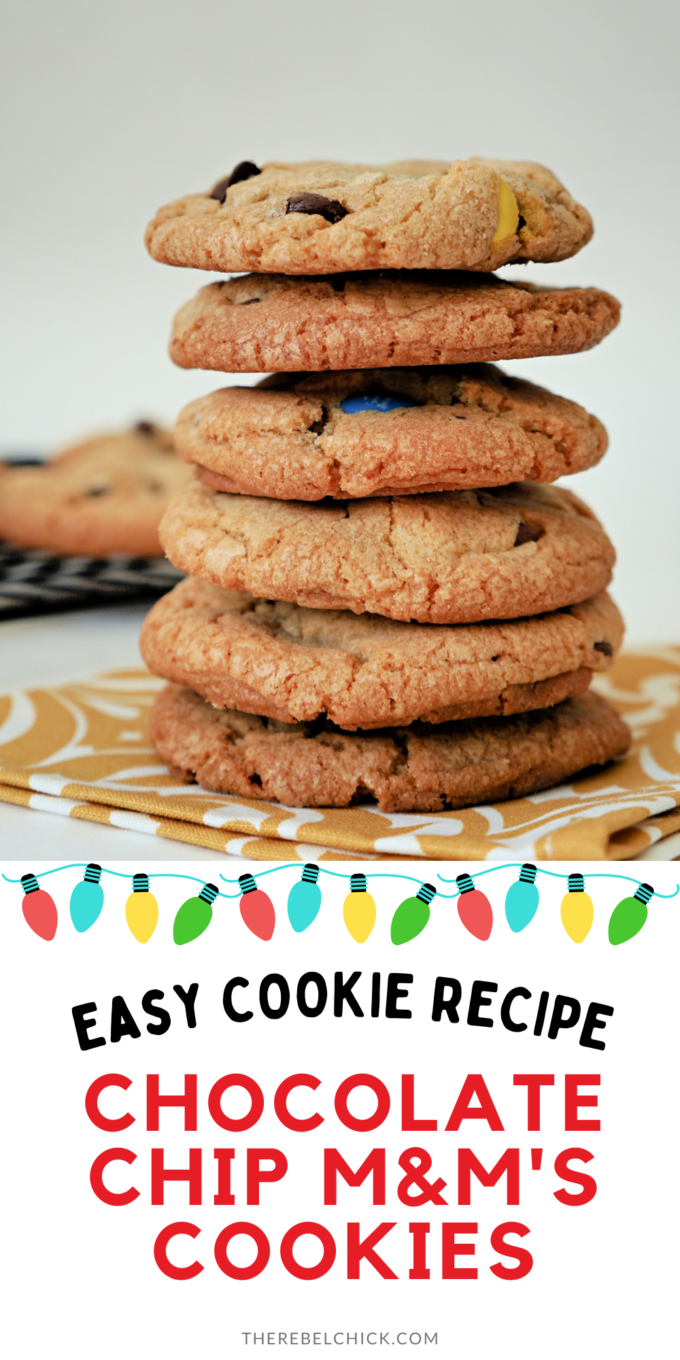 Crispy, Chewy Chocolate Chip M&M's Cookies Recipe #InDelight