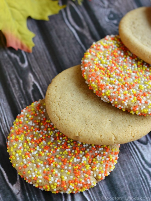 Halloween Browned Butter Sugar Cookies With Candy Corn Sprinkles Recipe ...