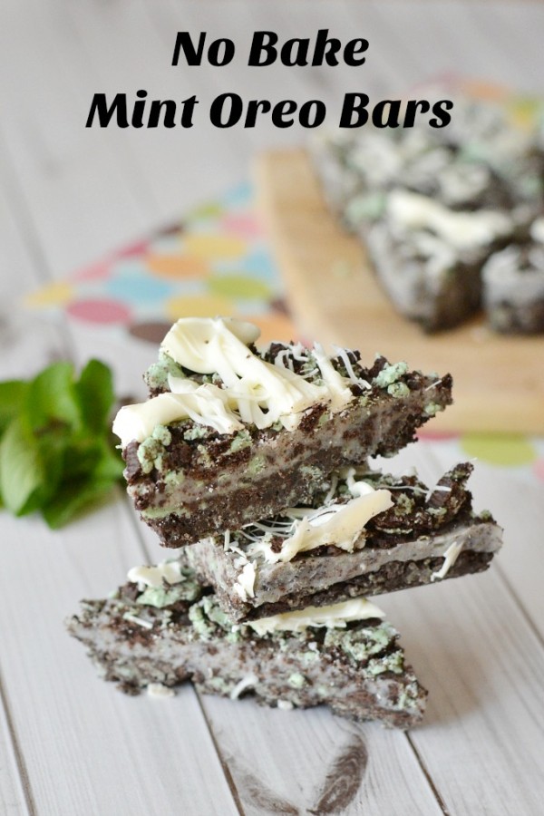 No Bake Mint Oreo Bars Recipe - The Rebel Chick