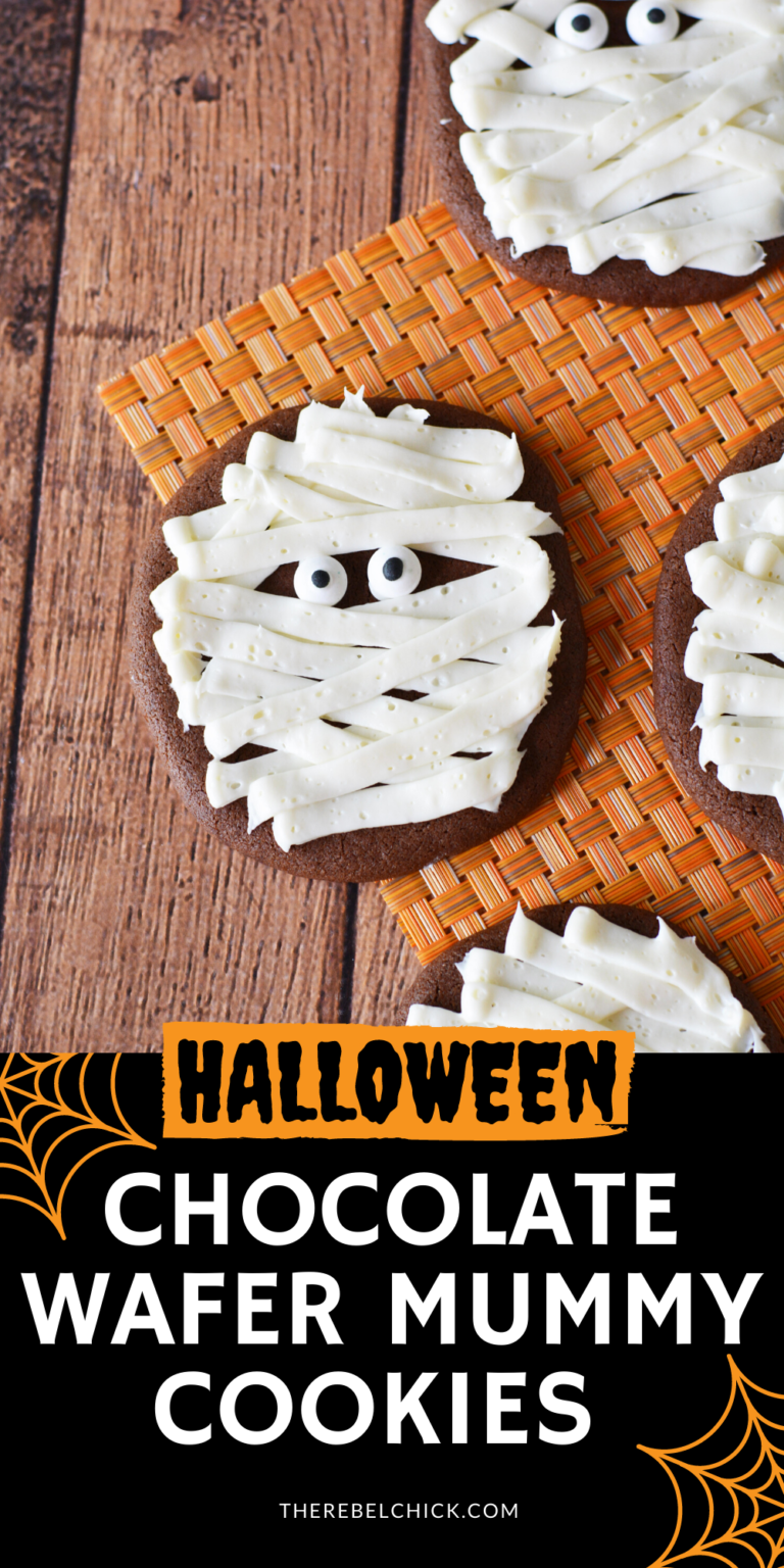 Chocolate Wafer Mummy Cookies Recipe - The Rebel Chick