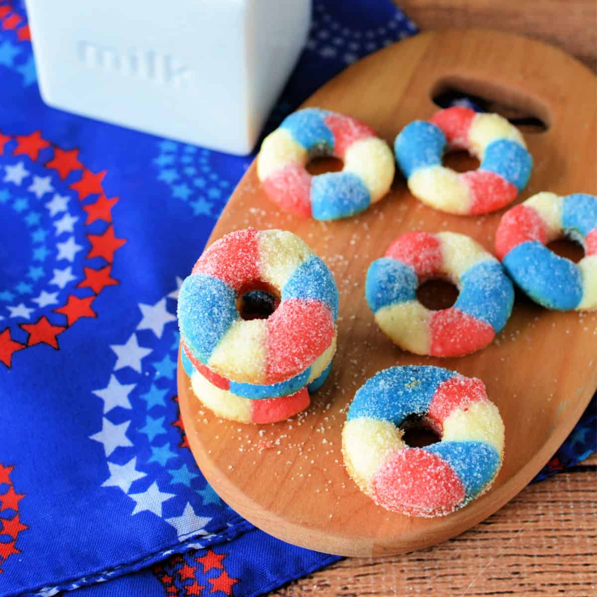 Red White and Blue Donuts - The Rebel Chick
