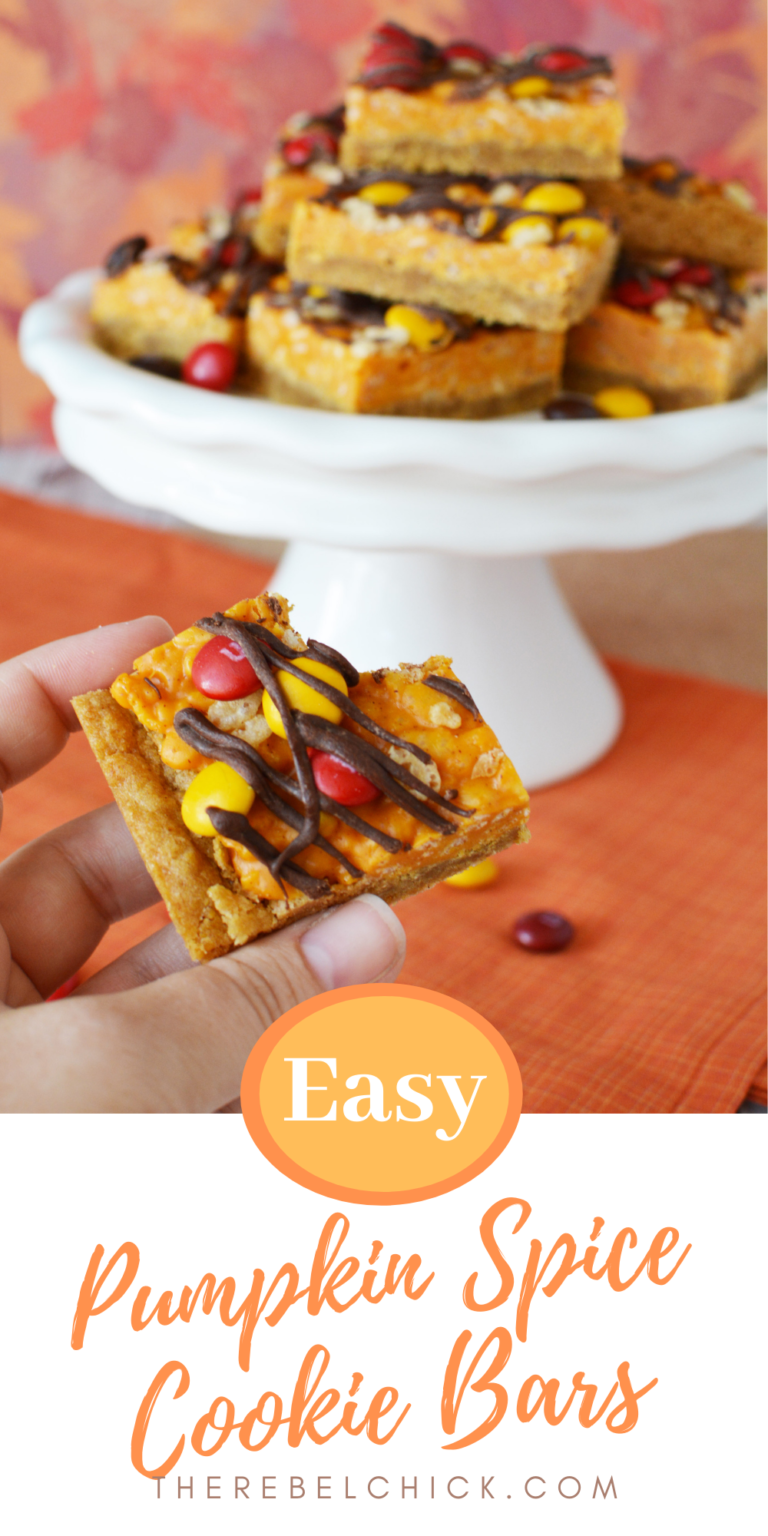 Pumpkin Spice Cookie Bars Recipe - The Rebel Chick