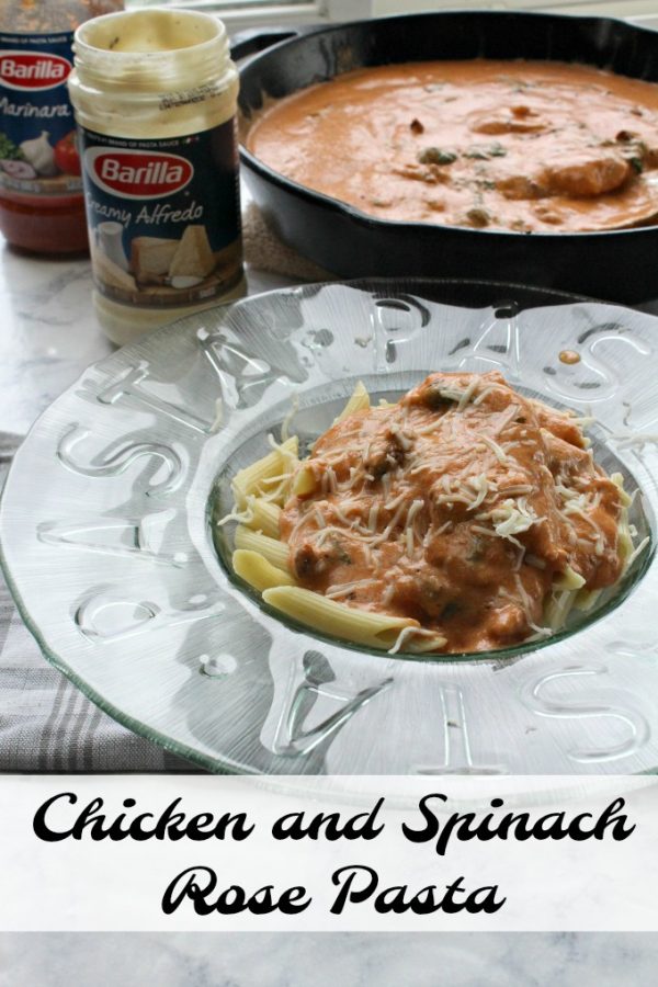 Chicken and Spinach Rose Pasta Recipe - The Rebel Chick