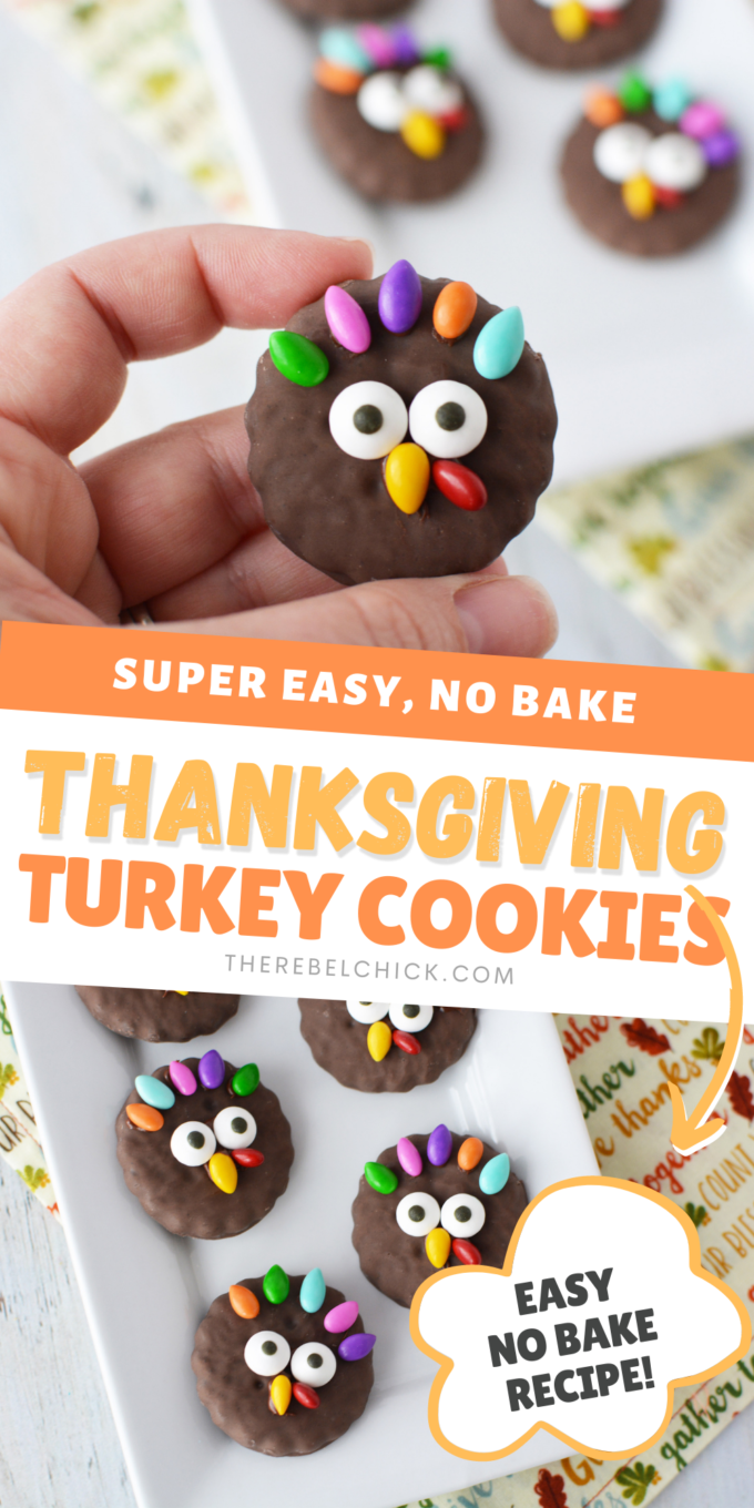 No Bake Thanksgiving Turkey Cookies Recipe - The Rebel Chick