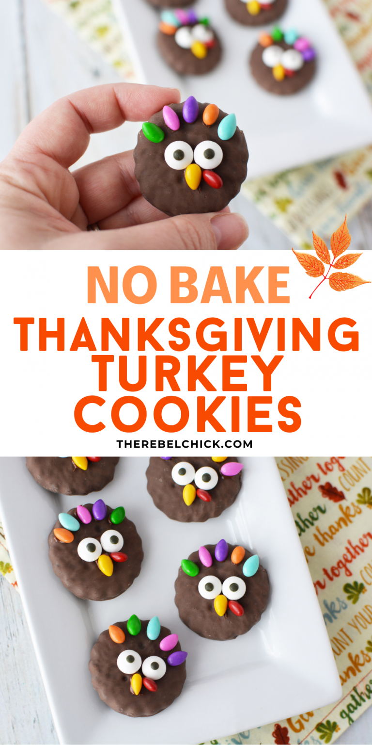 No Bake Thanksgiving Turkey Cookies Recipe - The Rebel Chick