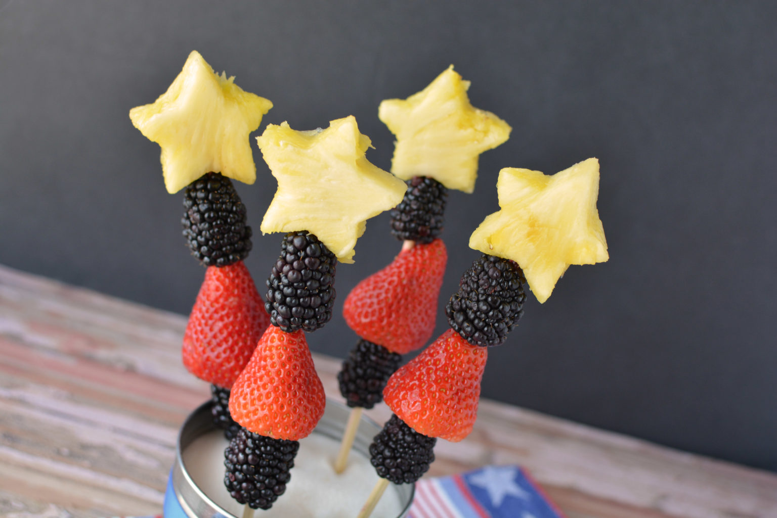 Red White and Blue Fruit Kabobs - The Rebel Chick