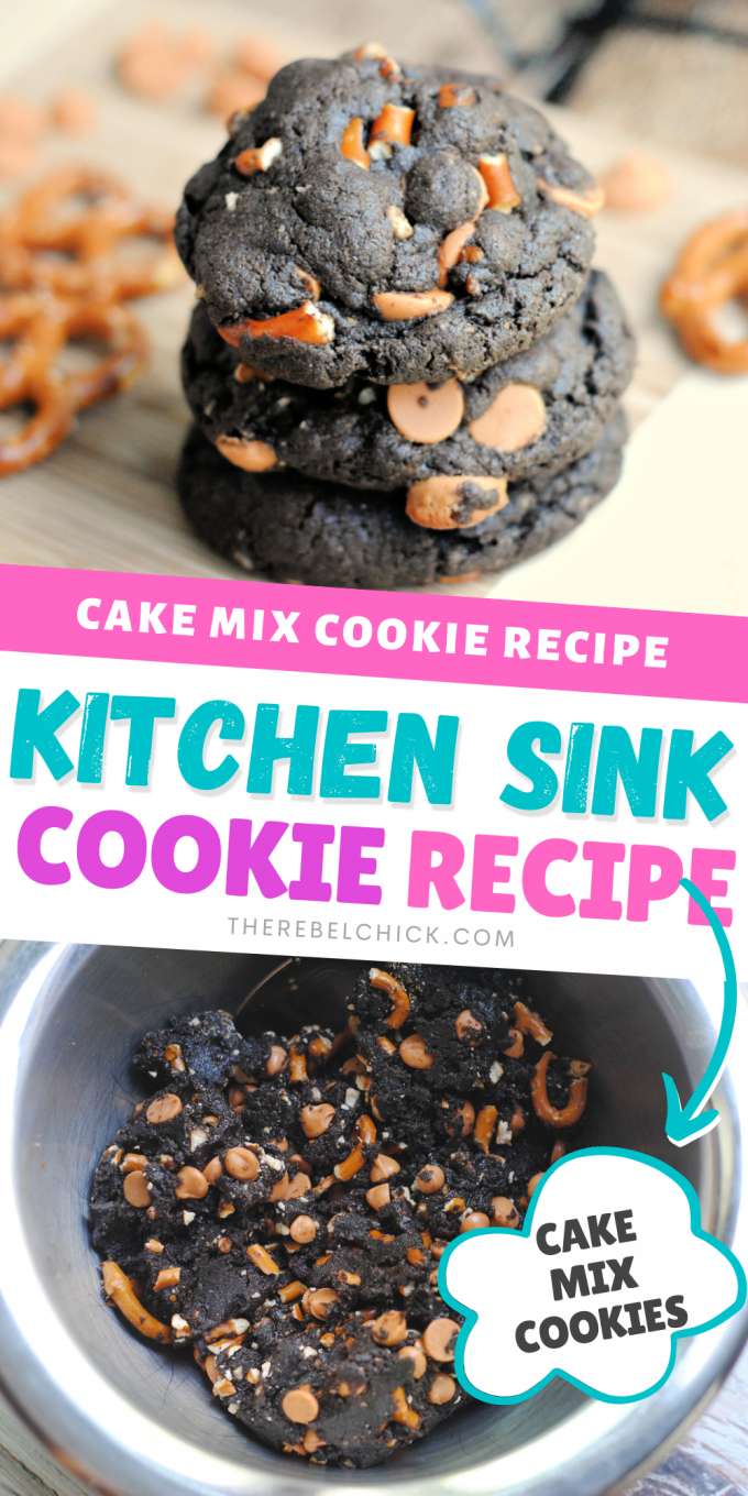 Kitchen Sink Cake Mix Cookies- The Rebel Chick