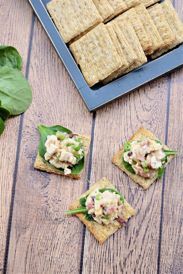 Chicken Bacon Cranberry Cracker Appetizer Recipe