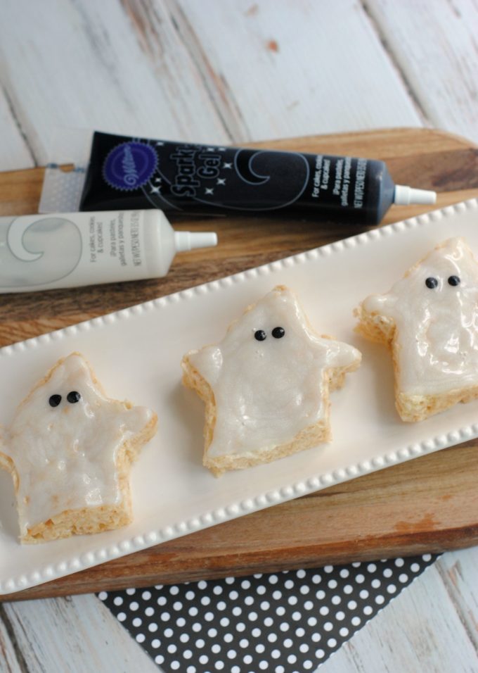 Ghost Rice Krispie Treats Halloween Recipe - The Rebel Chick