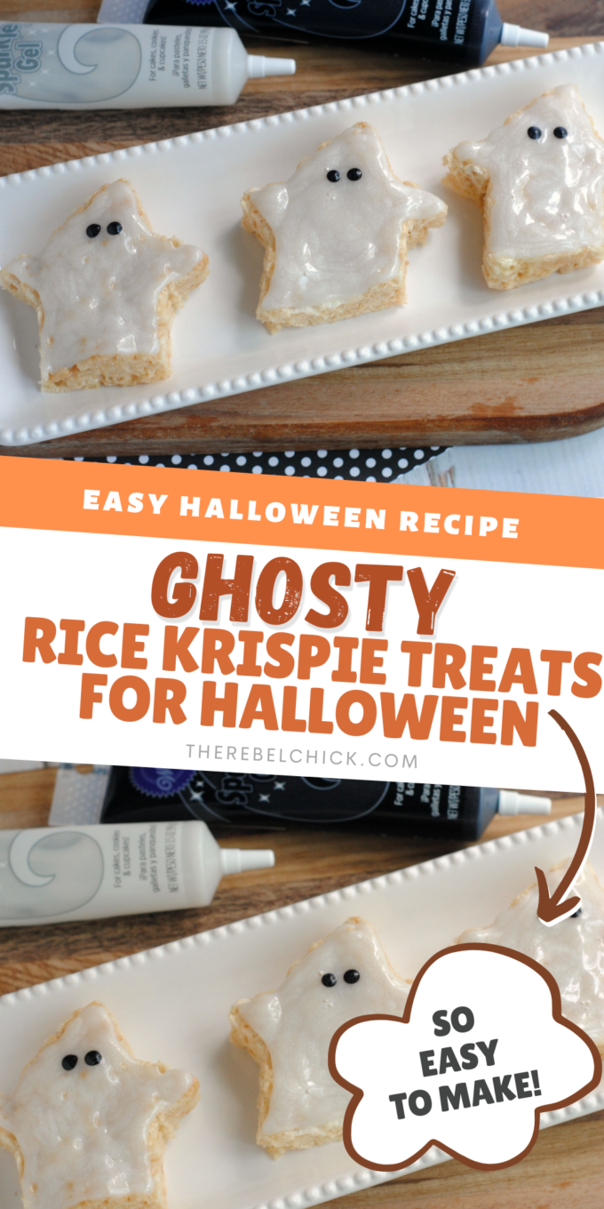 Ghost Rice Krispie Treats - The Rebel Chick