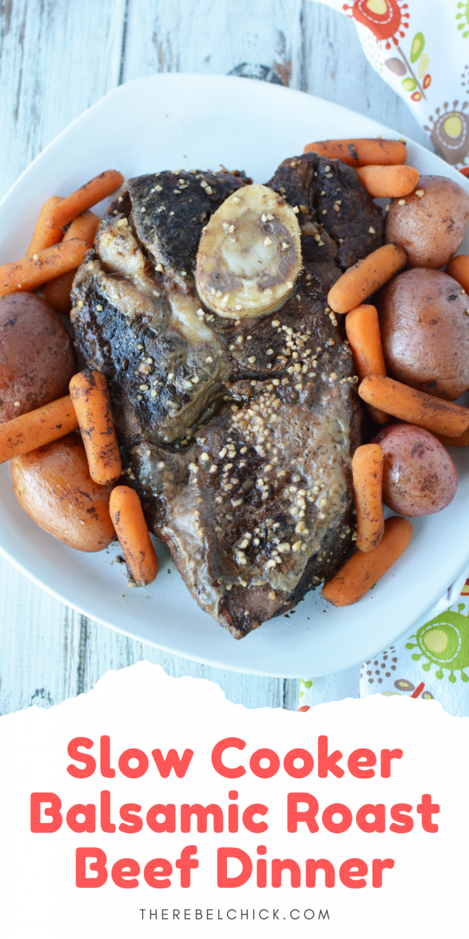 Slow Cooker Balsamic Roast Beef - The Rebel Chick