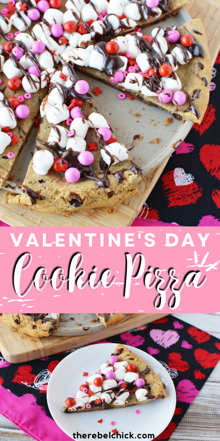 Valentine's Day Cookie Pizza Recipe - The Rebel Chick