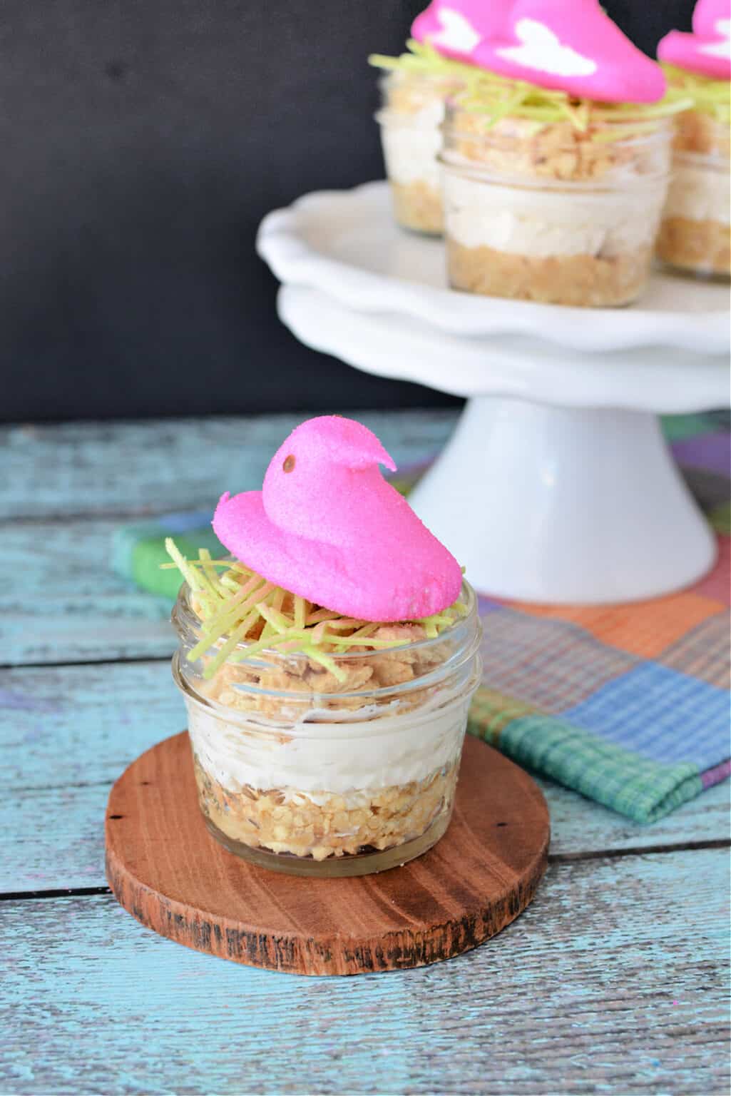 No Bake PEEPS Oreo Cheesecake Jars- The Rebel Chick