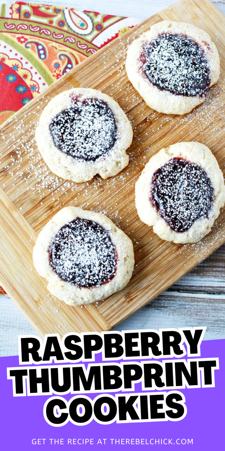 Raspberry Thumbprint Cookie - The Rebel Chick