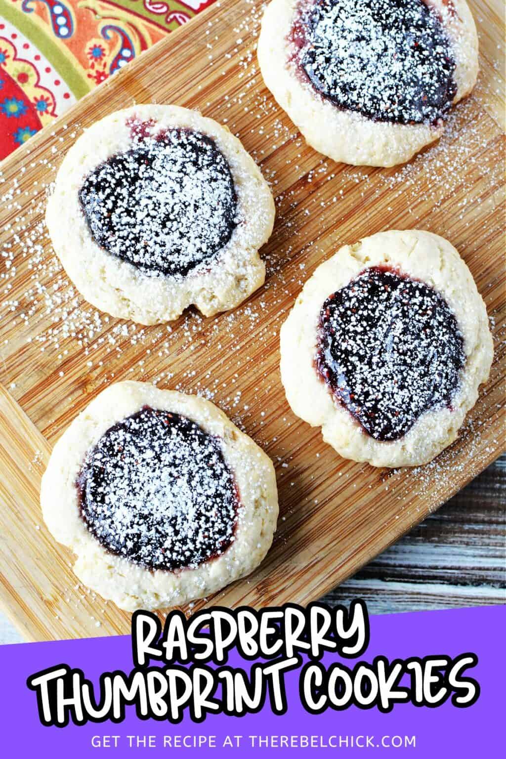 Raspberry Thumbprint Cookies - The Rebel Chick