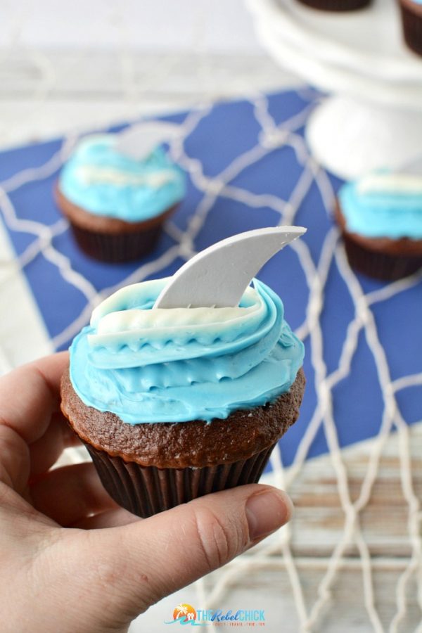 Shark Cupcakes Recipe - The Rebel Chick