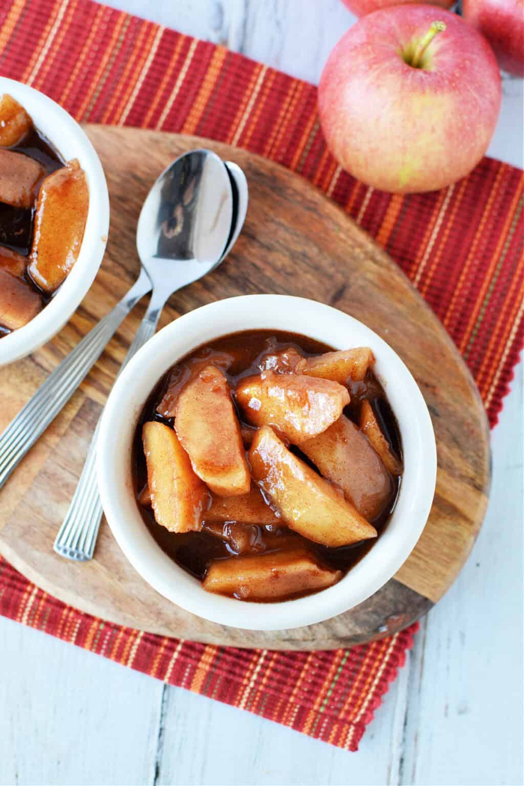 Slow Cooker Cinnamon Apples - The Rebel Chick