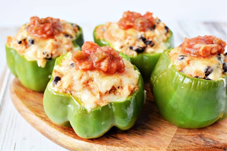 Vegetarian Stuffed Peppers With No Rice - The Rebel Chick