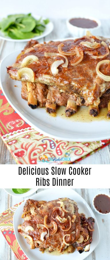 Slow Cooker Ribs Recipe - The Rebel Chick