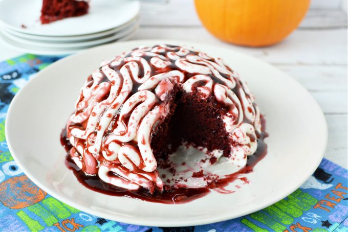Halloween Brain Cake - The Rebel Chick