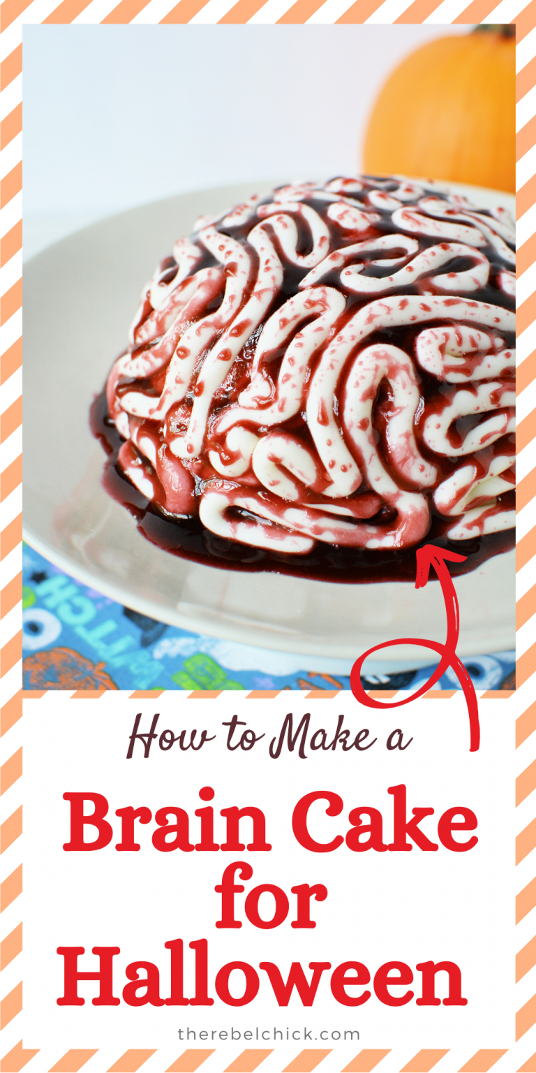 Halloween Brain Cake - The Rebel Chick