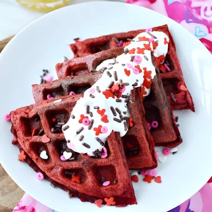 Red Velvet Waffles - The Rebel Chick