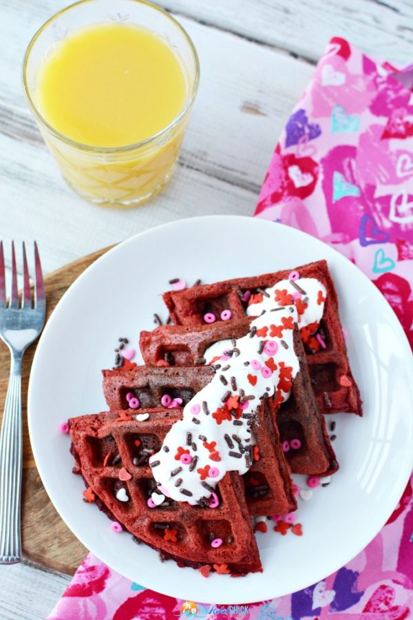 Red Velvet Waffles - The Rebel Chick