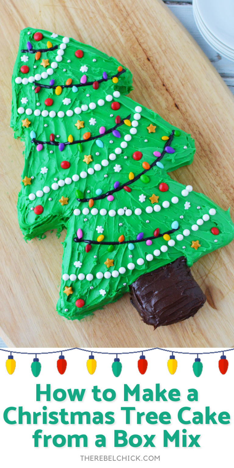 How to Make a Christmas Tree Cake Recipe - The Rebel Chick