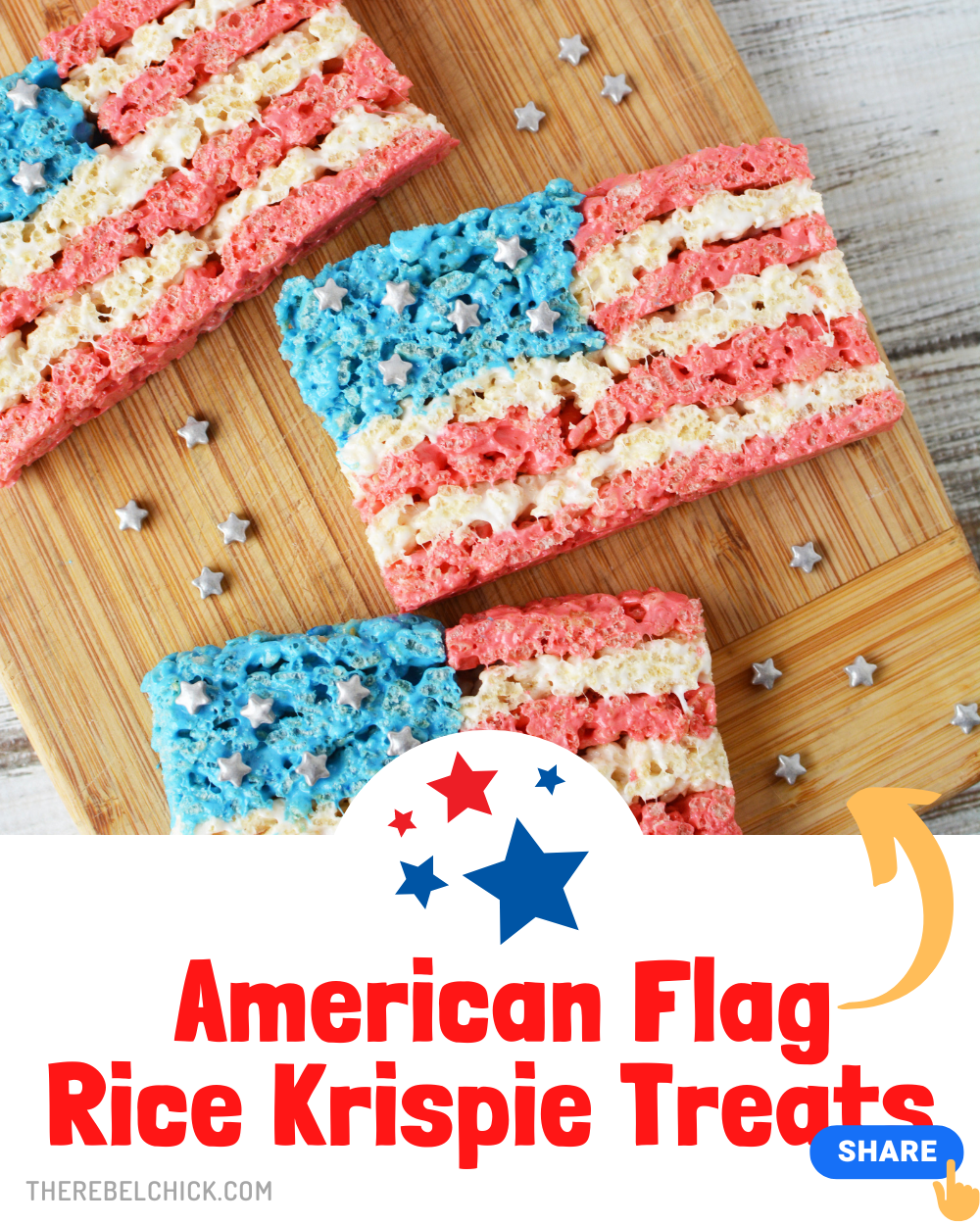 Flag Rice Krispie Treats - The Rebel Chick