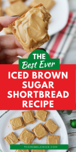Iced Brown Sugar Shortbread Cookies Recipe - The Rebel Chick