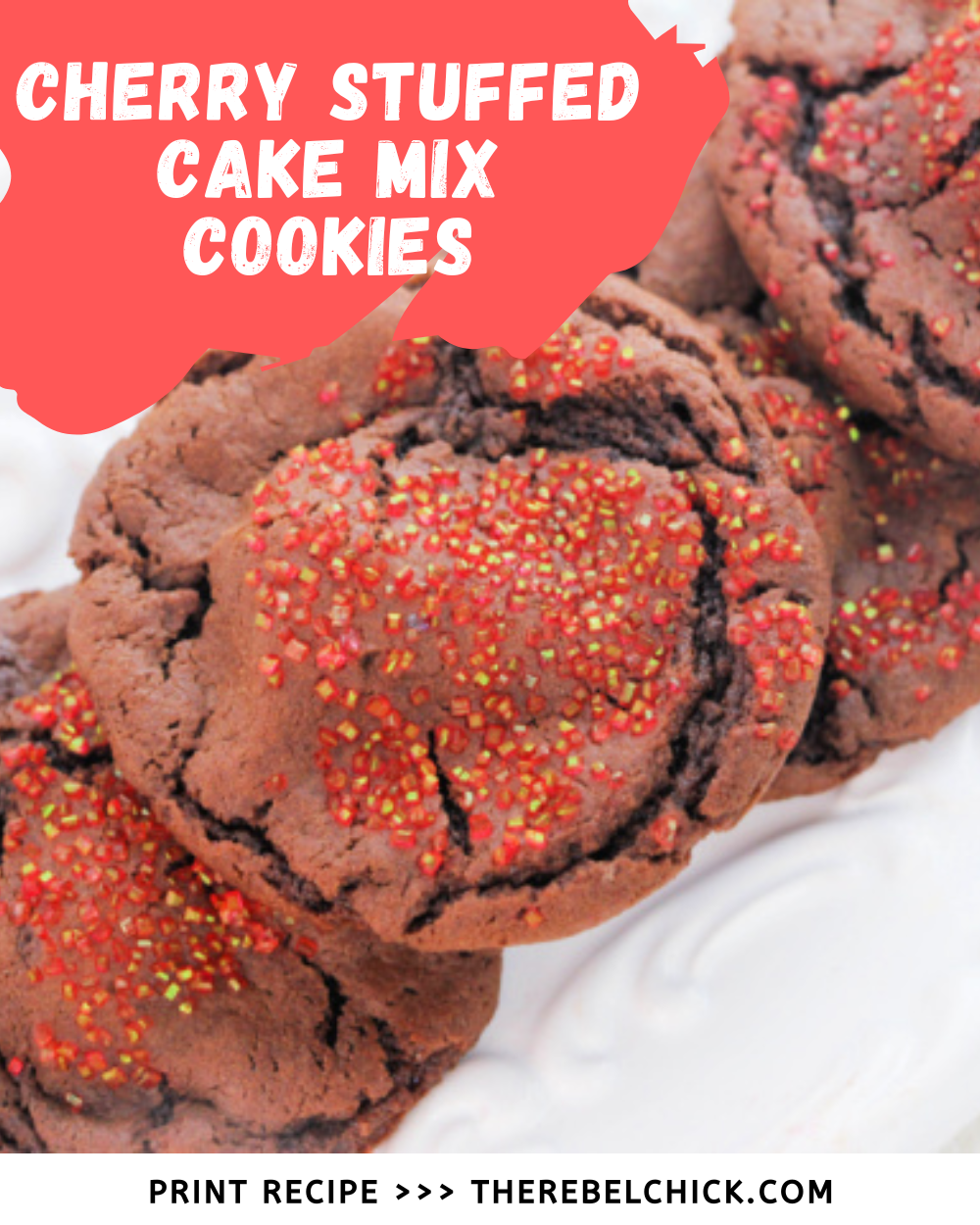 Cherry Stuffed Cake Mix Cookies - The Rebel Chick