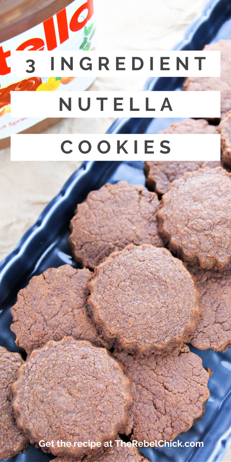 3 Ingredient Nutella Cookies- The Rebel Chick