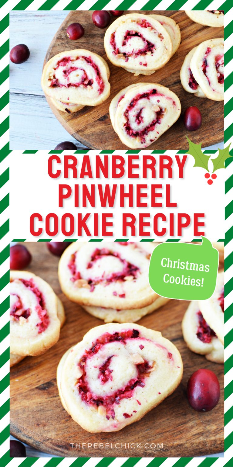 Cranberry Pinwheel Cookies - The Rebel Chick