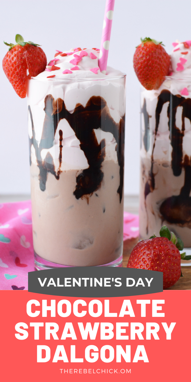 Chocolate Strawberry Dalgona Drink Recipe - The Rebel Chick