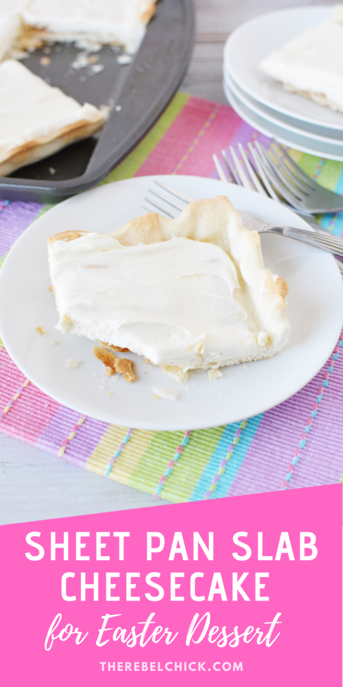 Sheet Pan Cheesecake - The Rebel Chick