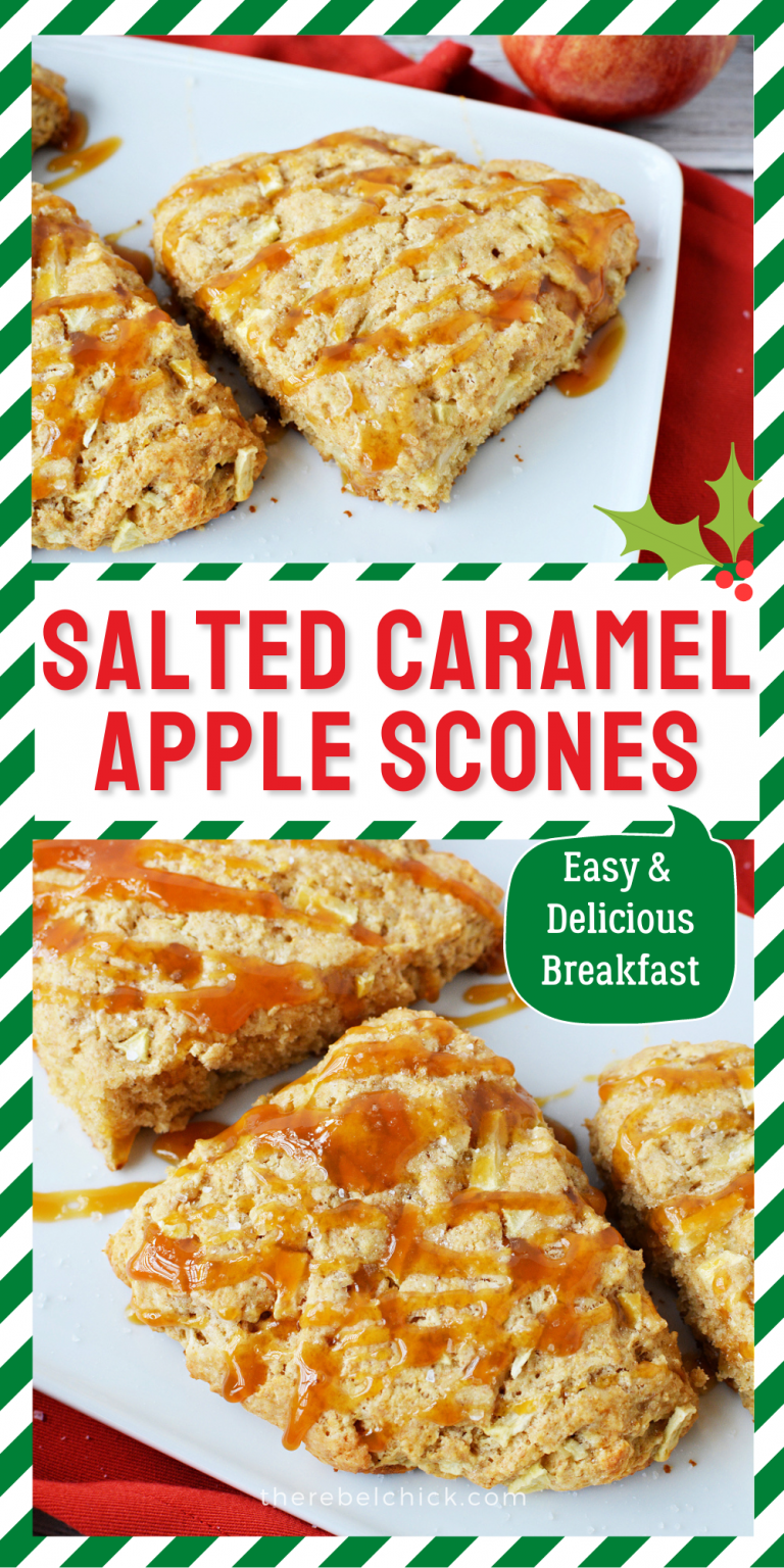 Salted Caramel Apple Scones Recipe - The Rebel Chick