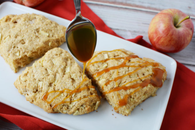 Salted Caramel Apple Scones - The Rebel Chick
