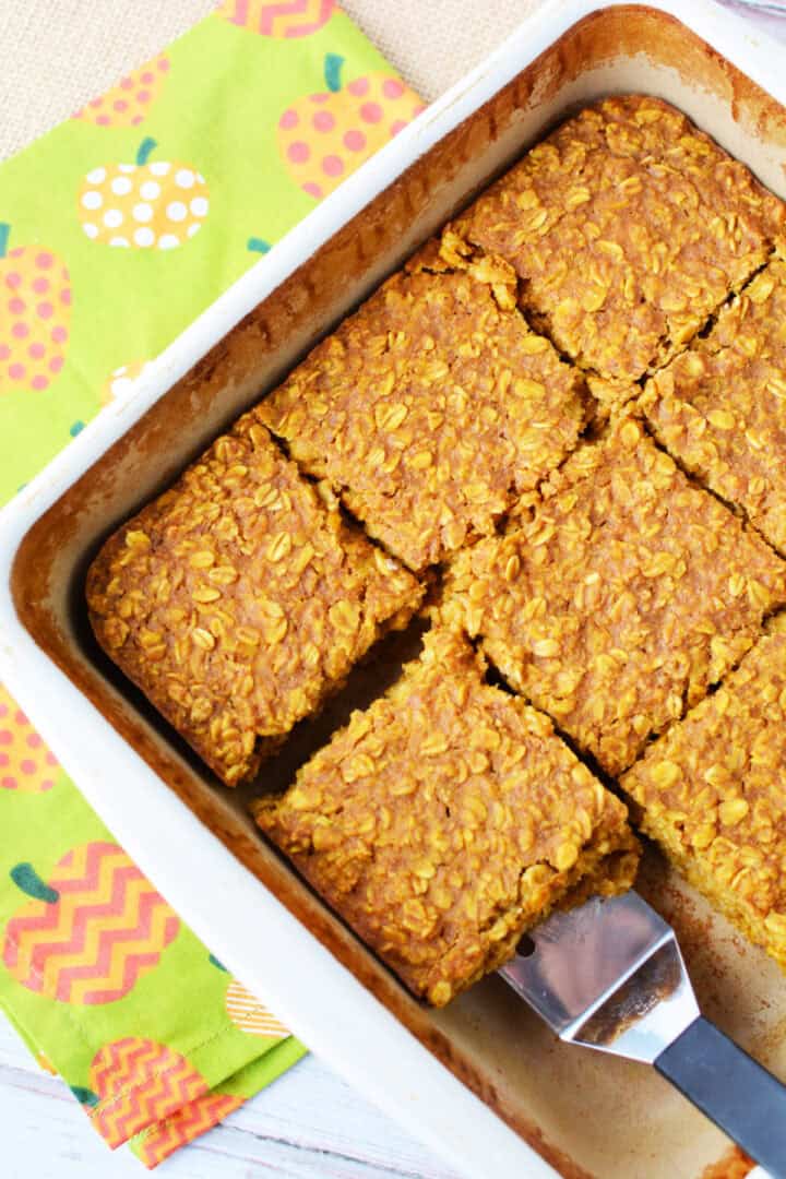 Oatmeal Pumpkin Breakfast Squares Recipe - The Rebel Chick