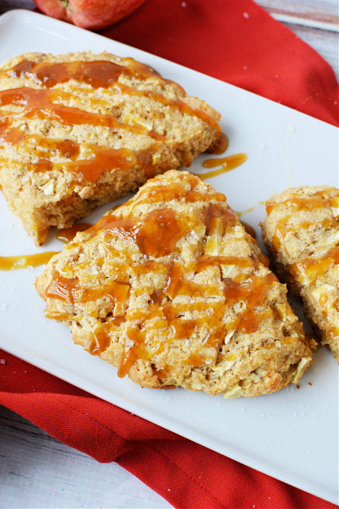 Salted Caramel Apple Scones - The Rebel Chick