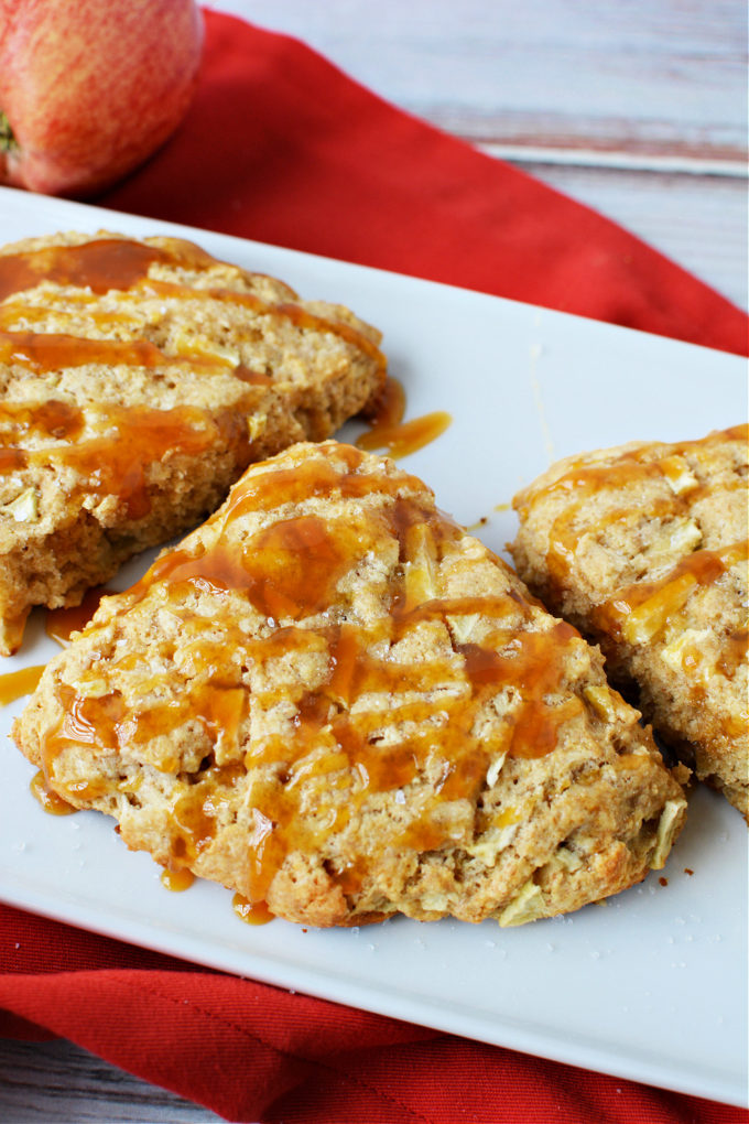 Salted Caramel Apple Scones - The Rebel Chick