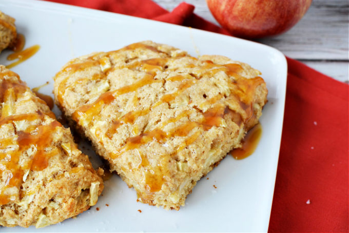 Salted Caramel Apple Scones - The Rebel Chick