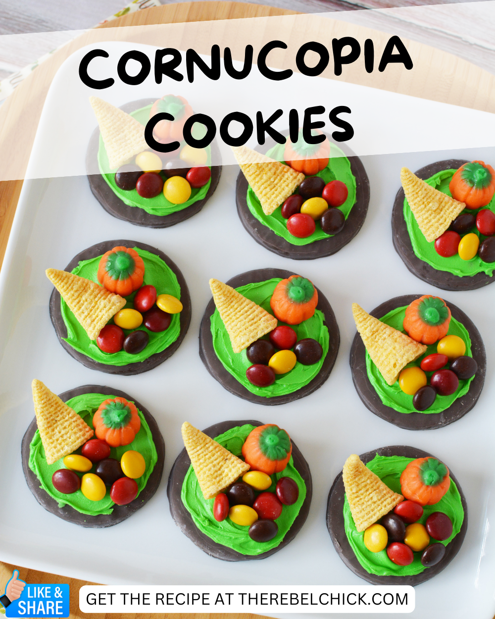 Thanksgiving Cornucopia Cookies Recipe - The Rebel Chick