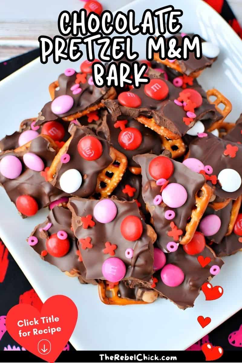 Chocolate Pretzel M&M Bark