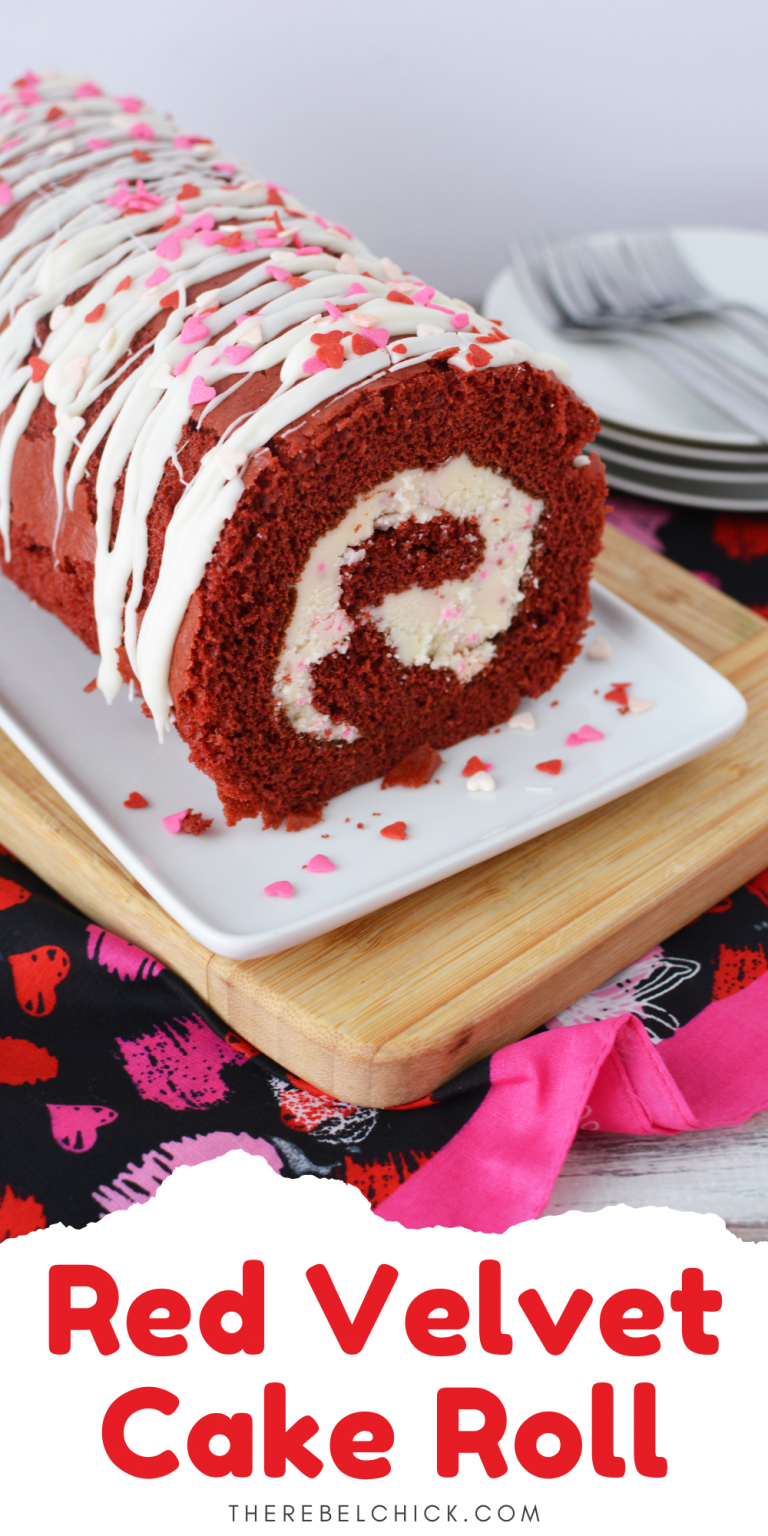 Red Velvet Cake Roll Recipe - The Rebel Chick