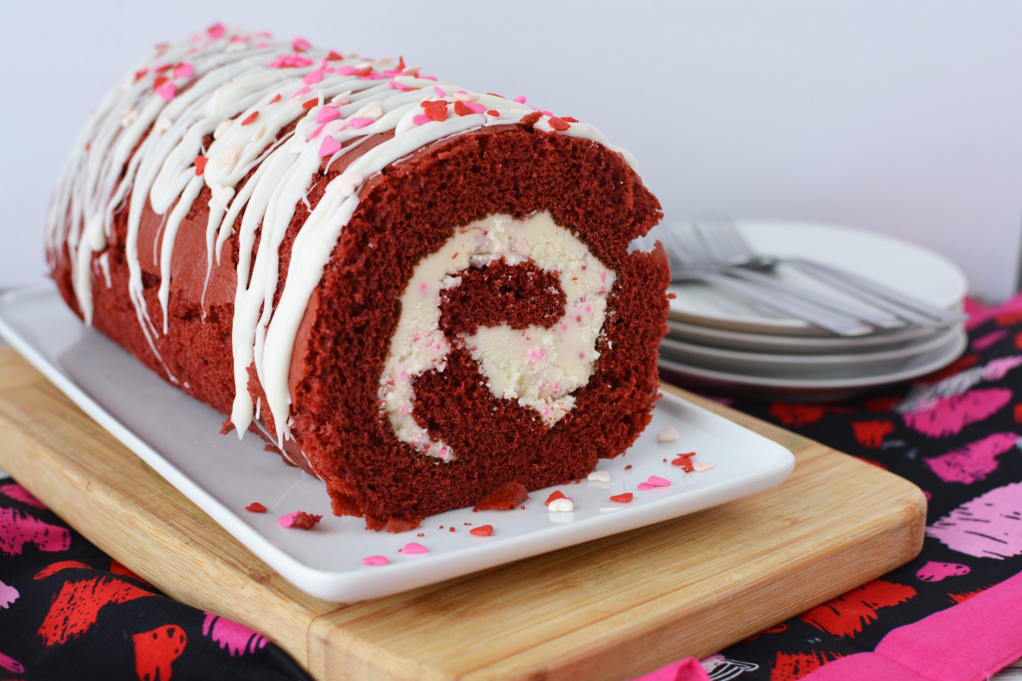 Red Velvet Cake Roll Recipe - The Rebel Chick