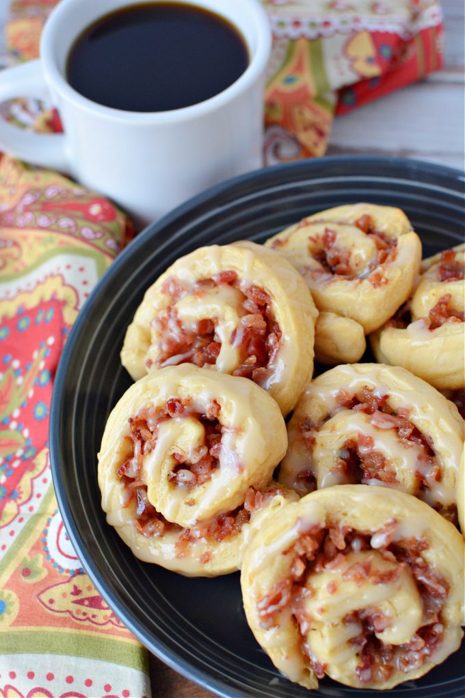 Maple Bacon Breakfast Rolls - The Rebel Chick